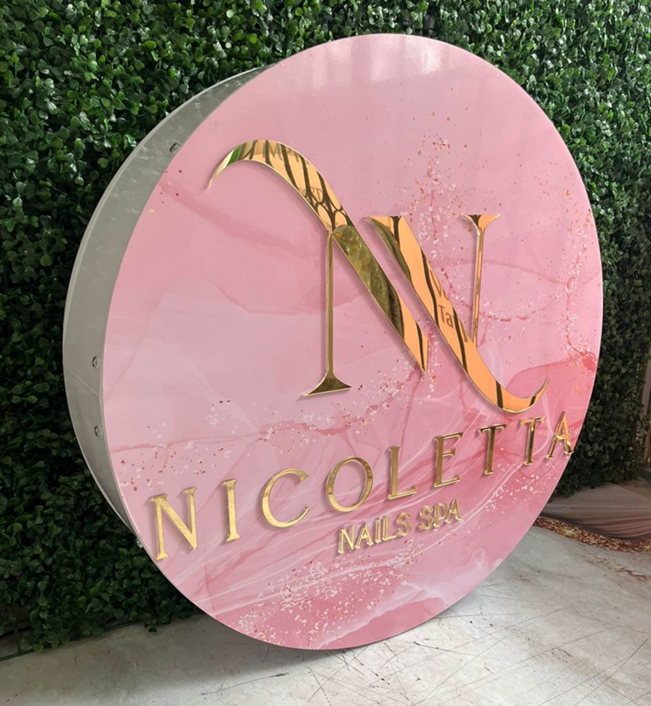 Letrero acrílico circular - Impresiones y Publicidad